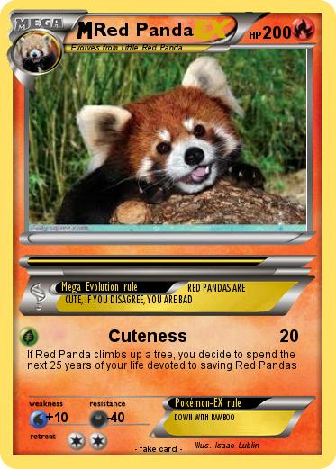 Pokémon Red Panda 136 136 - Cuteness - My Pokemon Card
