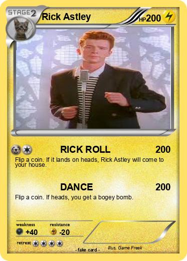 Pokémon Rick Astley 561 561 - RICK ROLL - My Pokemon Card