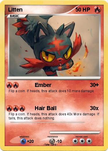 Pokémon Litten 8 8 - Ember - My Pokemon Card