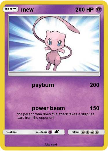 Pokémon mew 8306 8306 - psyburn - My Pokemon Card