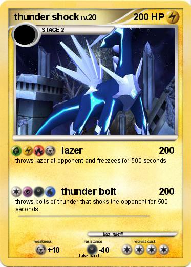 Pokémon thunder shock 86 86 - lazer - My Pokemon Card
