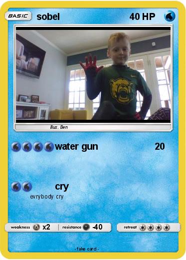 Pokémon sobel - water gun - My Pokemon Card