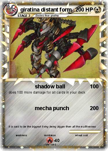 Pokémon giratina distant form - shadow ball - My Pokemon Card