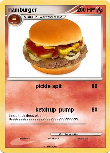 Pokémon hamburger 58 58 - pickle spit - My Pokemon Card