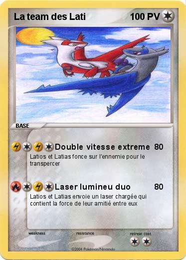 Pokémon La team des Lati - Double vitesse extreme - Ma carte Pokémon