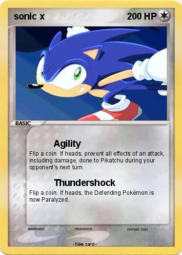 Pokémon sonic x 164 164 - Agility - My Pokemon Card