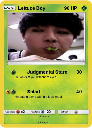 Pokémon Lettuce Boy - Judgmental Stare - My Pokemon Card