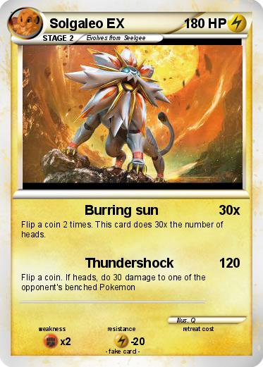 Pokémon Solgaleo EX 30 30 - Burring sun - My Pokemon Card