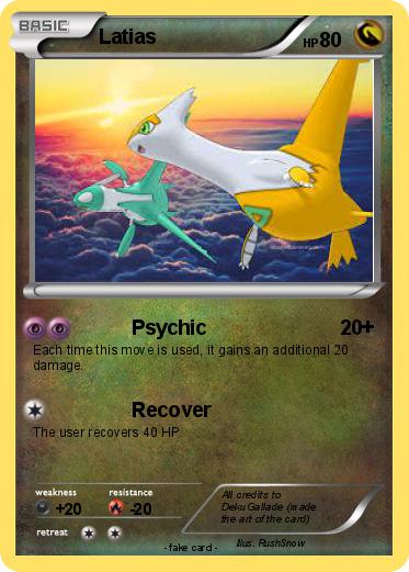 Pokémon Latias 1205 1205 - Psychic - My Pokemon Card