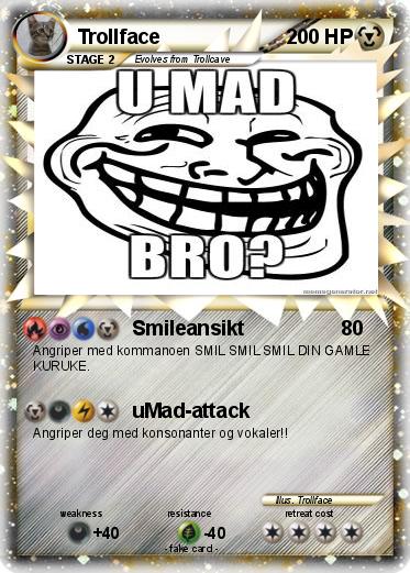 Pokémon Trollface 26 26 - Smileansikt - My Pokemon Card