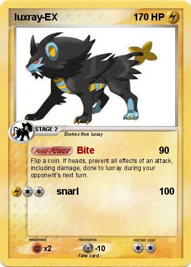 Pokémon luxray EX 33 33 - Bite - My Pokemon Card