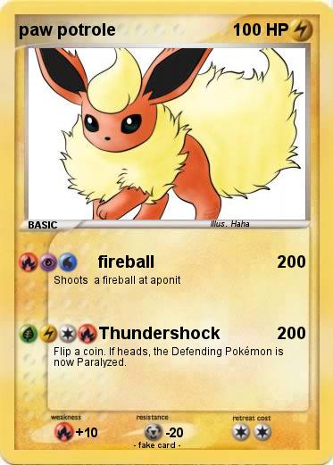 Pokémon paw potrole - fireball - My Pokemon Card