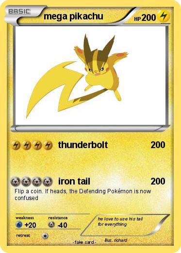 Pokémon mega pikachu 618 618 - thunderbolt - My Pokemon Card