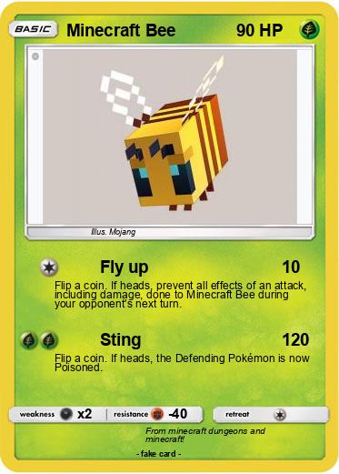 Pokémon Minecraft Bee 4 4 - Fly up - My Pokemon Card