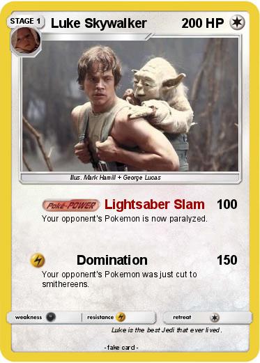 Pokémon Luke Skywalker 403 403 - Lightsaber Slam - My Pokemon Card