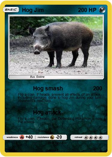 Pokémon Hog Jim - Hog smash - My Pokemon Card