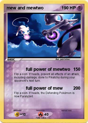 Pokémon mew and mewtwo 105 105 - full power of mewtwo - My Pokemon Card