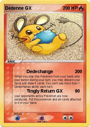 Pokémon Dedenne GX - Dedechange - My Pokemon Card