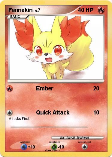 Pokémon Fennekin 71 71 - Ember - My Pokemon Card