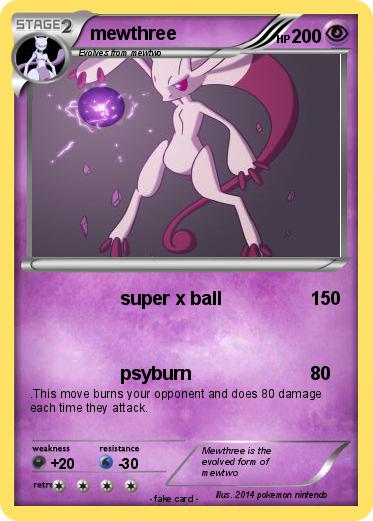 Pokémon mewthree 1056 1056 - super x ball - My Pokemon Card