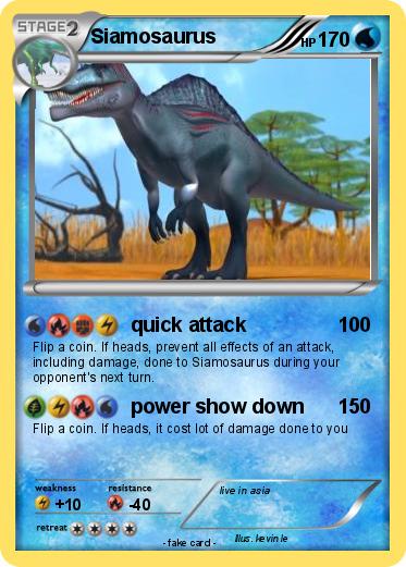 Pokémon Siamosaurus 2 2 - quick attack - My Pokemon Card