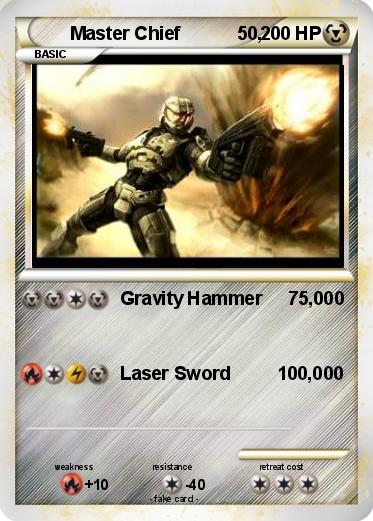 Pokémon Master Chief 50 50 - Gravity Hammer 75,000 - My Pokemon Card