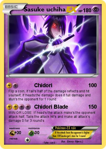 Pokémon Sasuke uchiha 501 501 - Chidori - My Pokemon Card