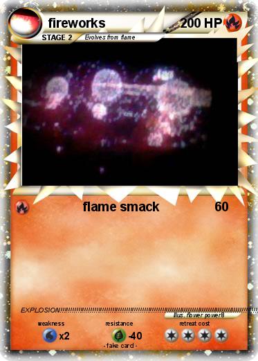 Pokémon fireworks 19 19 - flame smack - My Pokemon Card