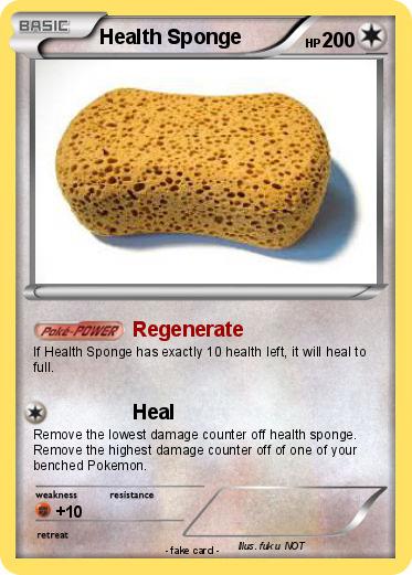 Pokémon Health Sponge - Regenerate - My Pokemon Card