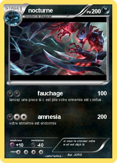 Pokémon nocturne 77 77 - fauchage - Ma carte Pokémon