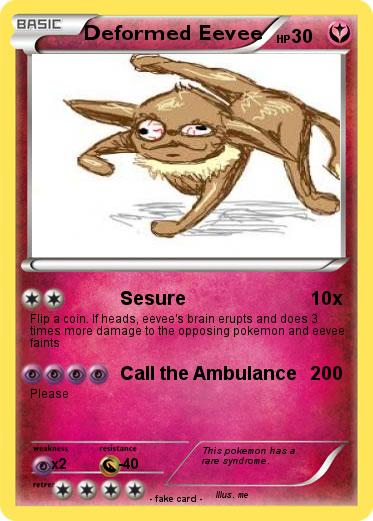 Pokémon Deformed Eevee - Sesure - My Pokemon Card