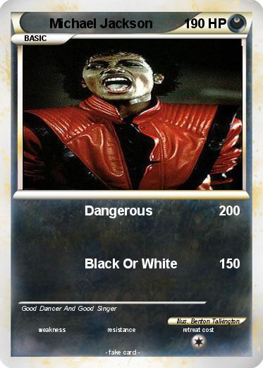 Pokémon Michael Jackson 1485 1485 - Dangerous - My Pokemon Card