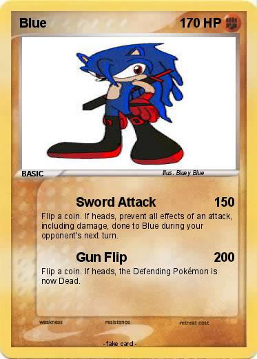 Pokémon Blue 3178 3178 - Sword Attack - My Pokemon Card