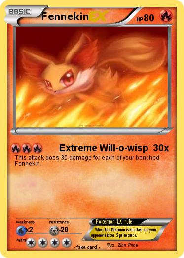 Pokémon Fennekin 525 525 - Extreme Will-o-wisp - My Pokemon Card