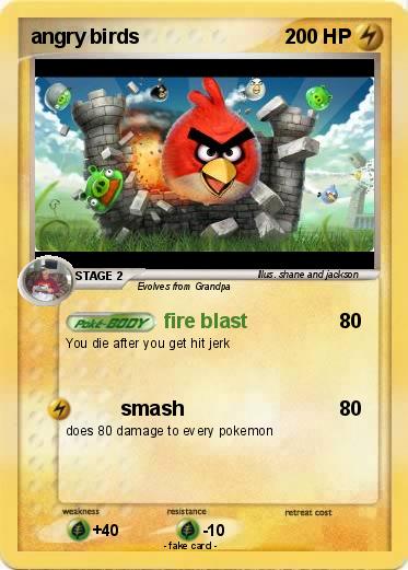 Pokémon angry birds 81 81 - fire blast - My Pokemon Card