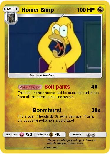 Pokémon Homer Simp - Soil pants - My Pokemon Card