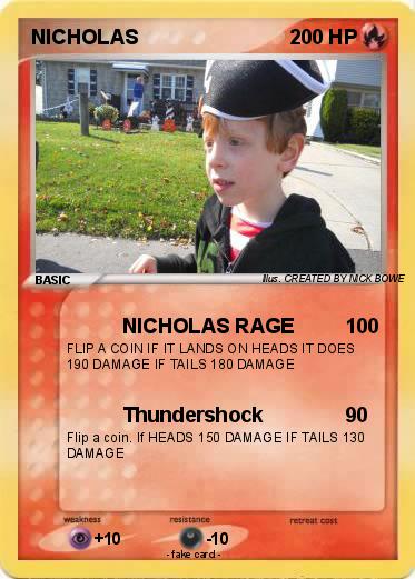 Pokémon NICHOLAS 255 255 - NICHOLAS RAGE - My Pokemon Card
