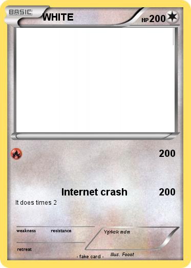 Pokémon WHITE 3010 3010 - Internet crash - My Pokemon Card