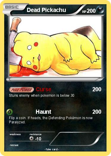 Pokémon Dead Pickachu 1 1 - Curse - My Pokemon Card