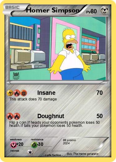 Pokémon Homer Simpson 1359 1359 - Insane - Ma carte Pokémon