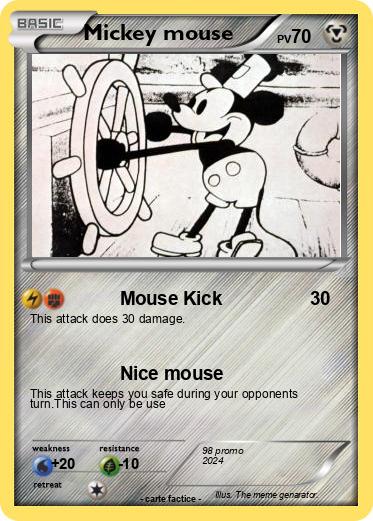 Pokémon Mickey mouse 366 366 - Mouse Kick - Ma carte Pokémon