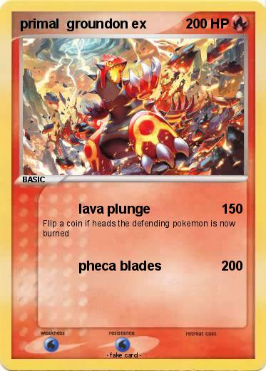 Pokémon primal groundon ex 2 2 - lava plunge - My Pokemon Card