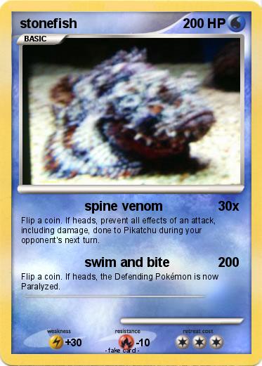 Pokémon stonefish 1 1 - spine venom - My Pokemon Card