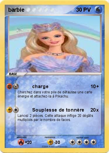 Pokémon barbie 21 21 - charge - Ma carte Pokémon