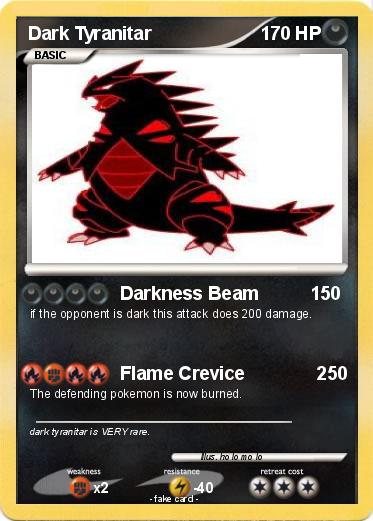 Pokémon Dark Tyranitar 50 50 - Darkness Beam - My Pokemon Card