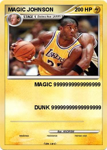 Pokémon MAGIC JOHNSON 4 4 - MAGIC 9999999999999999 - My Pokemon Card