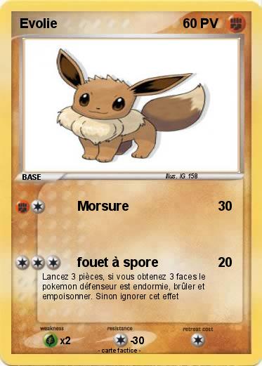 Pokémon Evolie 28 28 - Morsure - Ma carte Pokémon