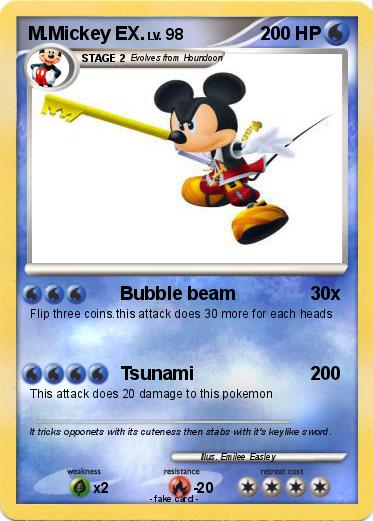 Pokémon M Mickey EX - Bubble beam - My Pokemon Card