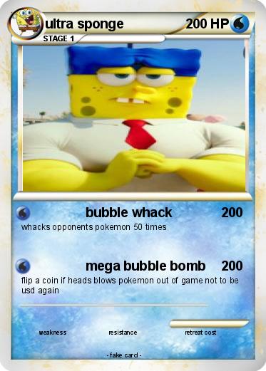 Pokémon ultra sponge - bubble whack - My Pokemon Card