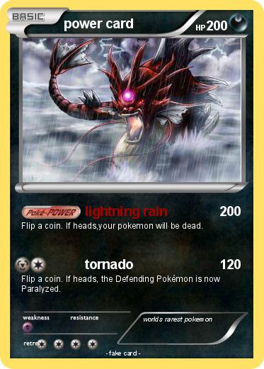 Pokémon power card 8 8 - lightning rain - My Pokemon Card